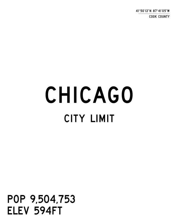Chicago City Limits Art Print - Stagg Design Shop
